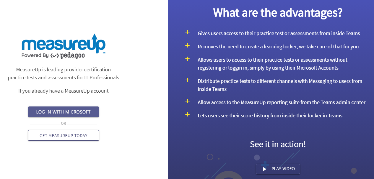 Cómo integrar MeasureUp en Microsoft Teams